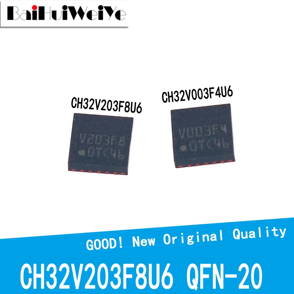 5PCS-LOT-CH32V003F4U6-CH32V203F8U6-CH32V203-QFN-20-Industrial-Grade-Universal-MCU-SMD-New-Good ...