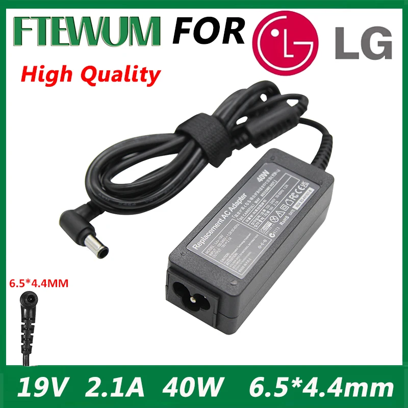 19V 2.1A 40W 6.5*4.4 * mm Laptop Notebook Charger Adapter Power Supply ...