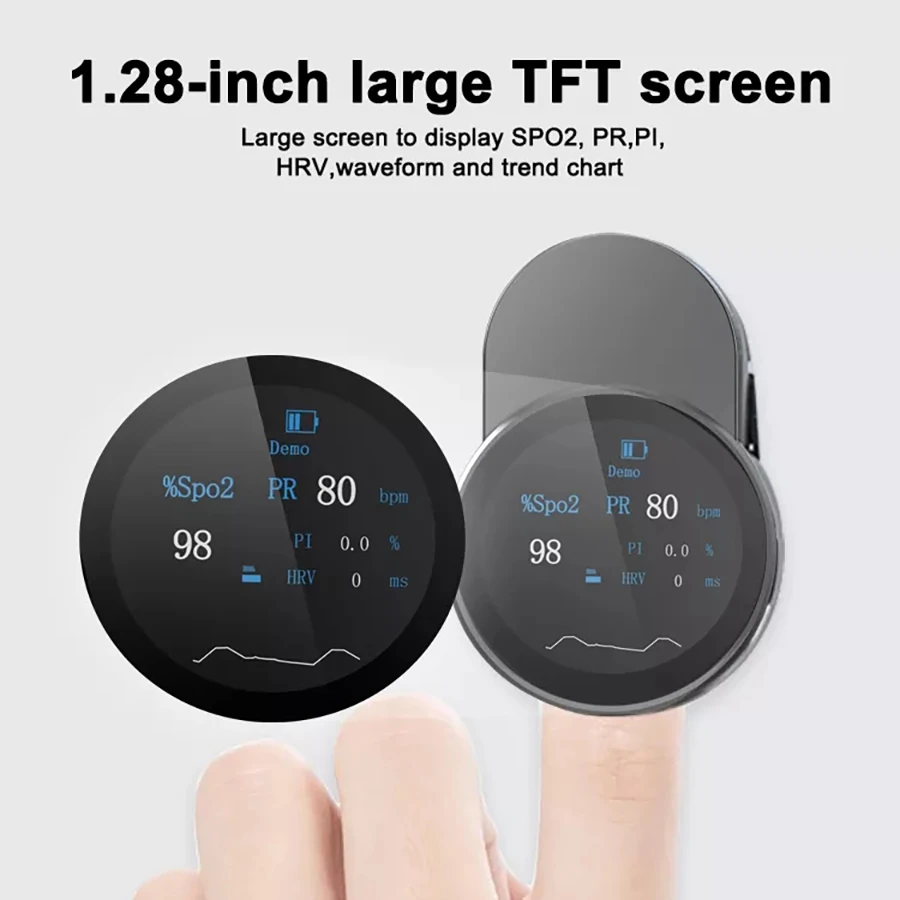 Wireless-transmission-Digital-Color-TFT-spo2-fingertip-oximeters-Finger ...