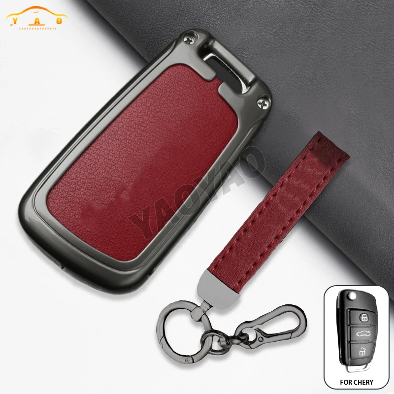 Alloy-Car-Remote-Key-Case-Cover-Shell-Fob-For-Chery-ARRIZO7-E3-E5-A3-A5 ...
