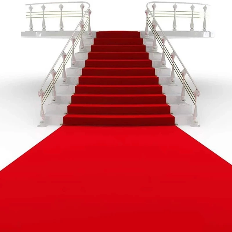 1x20m Red Carpet Wedding Carpet Aisle Non-slip Non-woven White Wedding ...