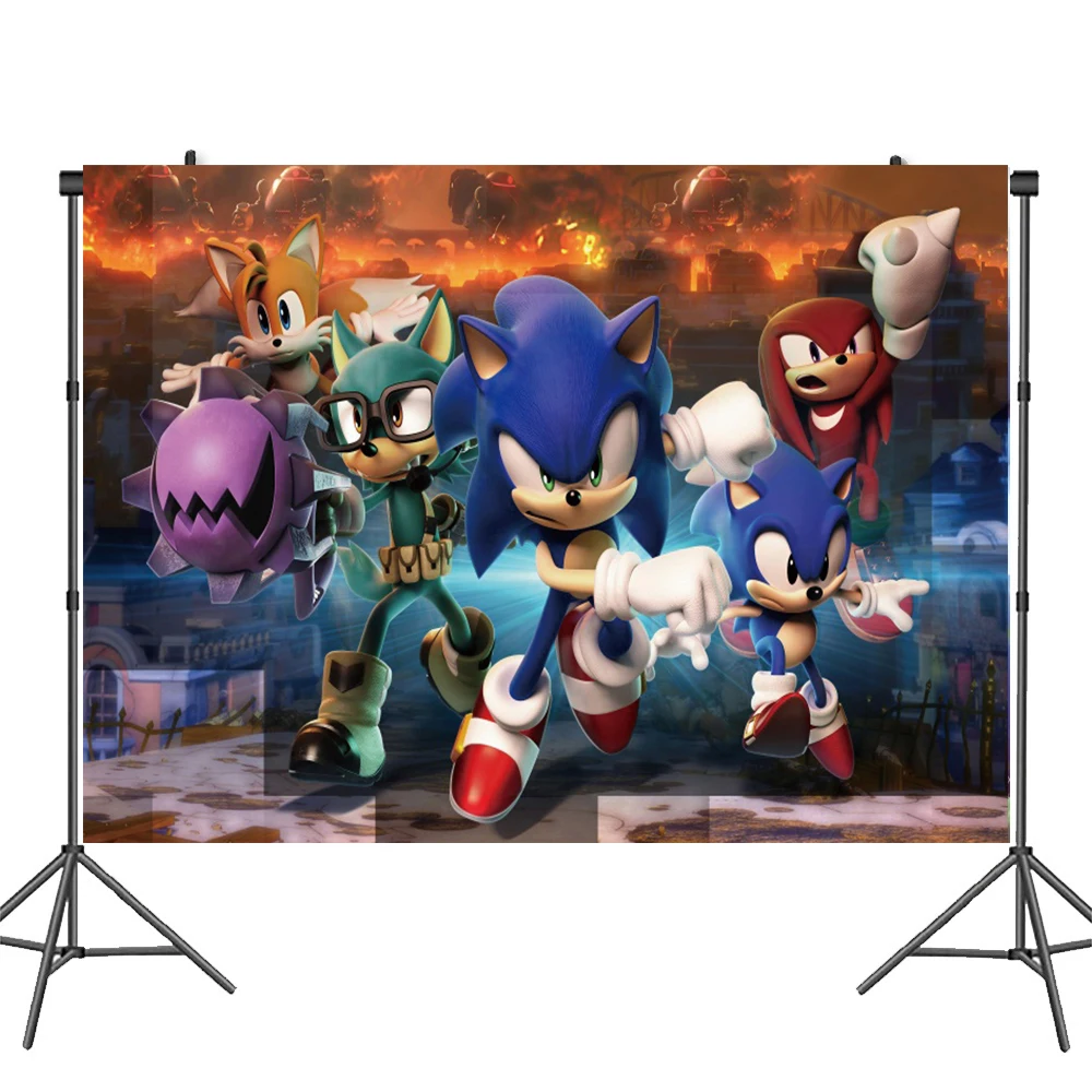 Fondo fotográfico personalizado con nombre y años de Sonic the Hedgehog ...