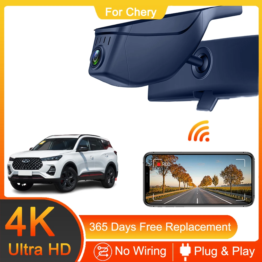 4k Hd 2160p Plug And Play Wifi Car Dvr Video Recorder Dual Lens Dash ...