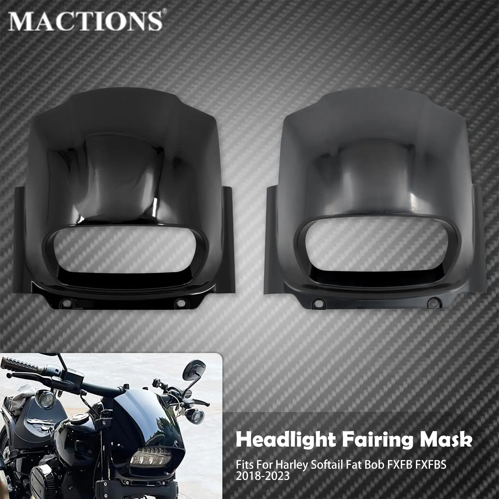 Motorcycle Headlight Fairing Cover For Harley Softail Fat Bob FXFB ...
