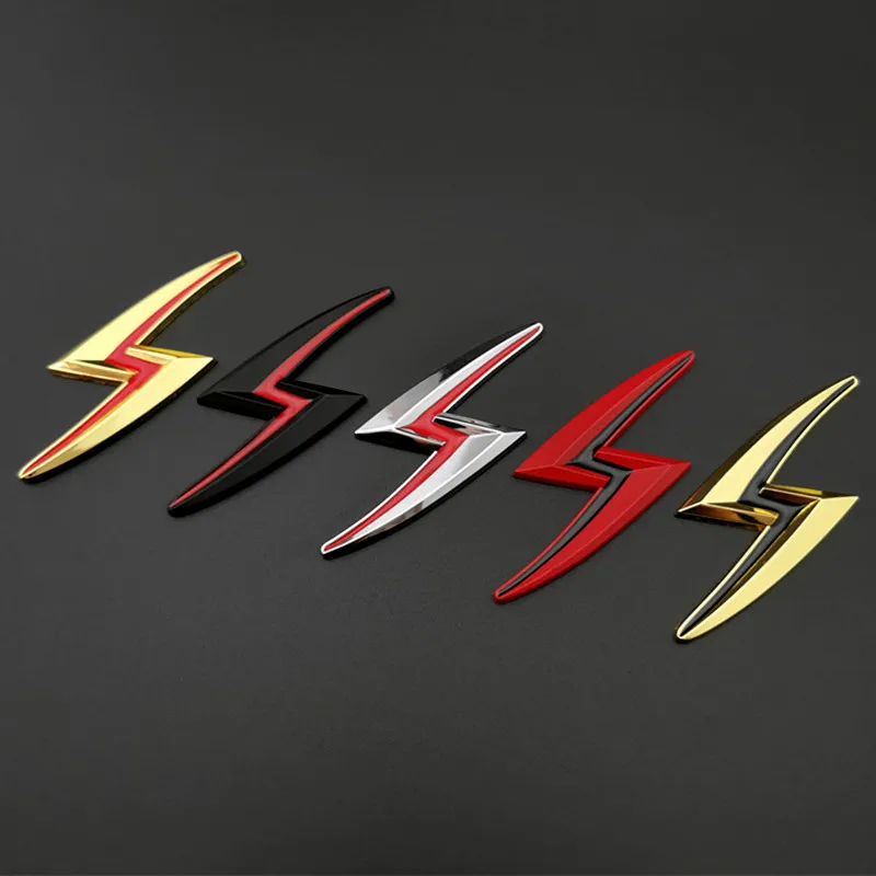 3D Metal Car Letters S Lightning Logo Emblem Fender Badge Trunk ...