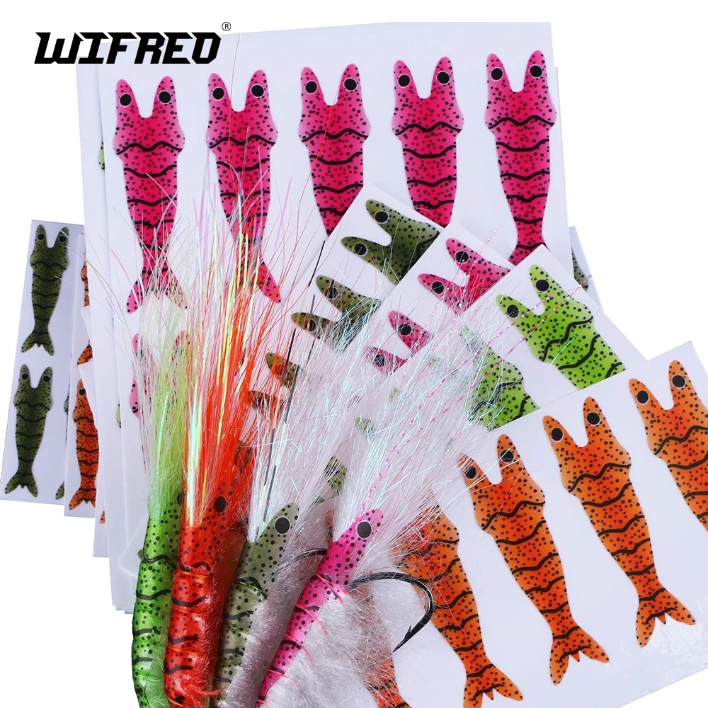 Wifreo-2-4-Packs-Realistic-Shrimp-Back-Film-Fly-Tying-Thin-Skin-Prawn ...