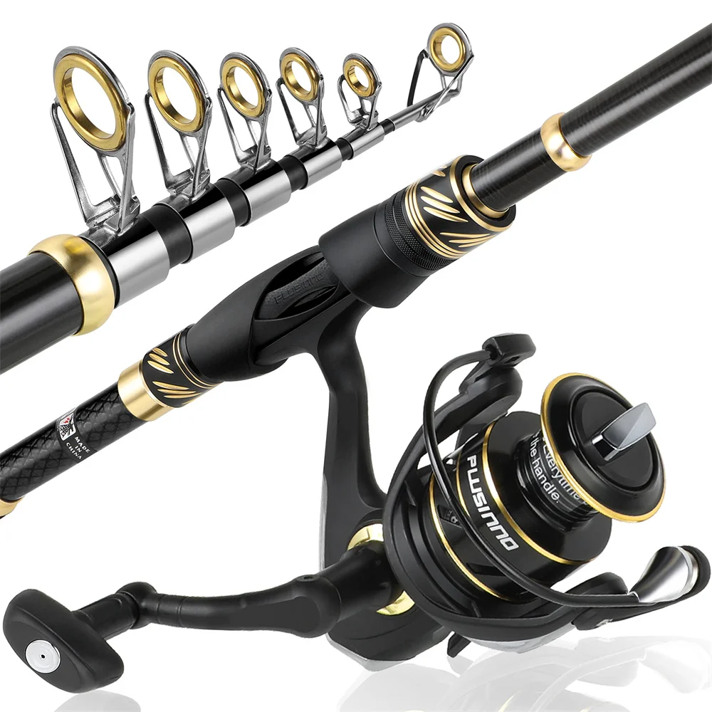 PLUSINNO-E9-Telescopic-Fishing-Rods-Carbon-Fiber-with-Reel-Combo-Combo ...