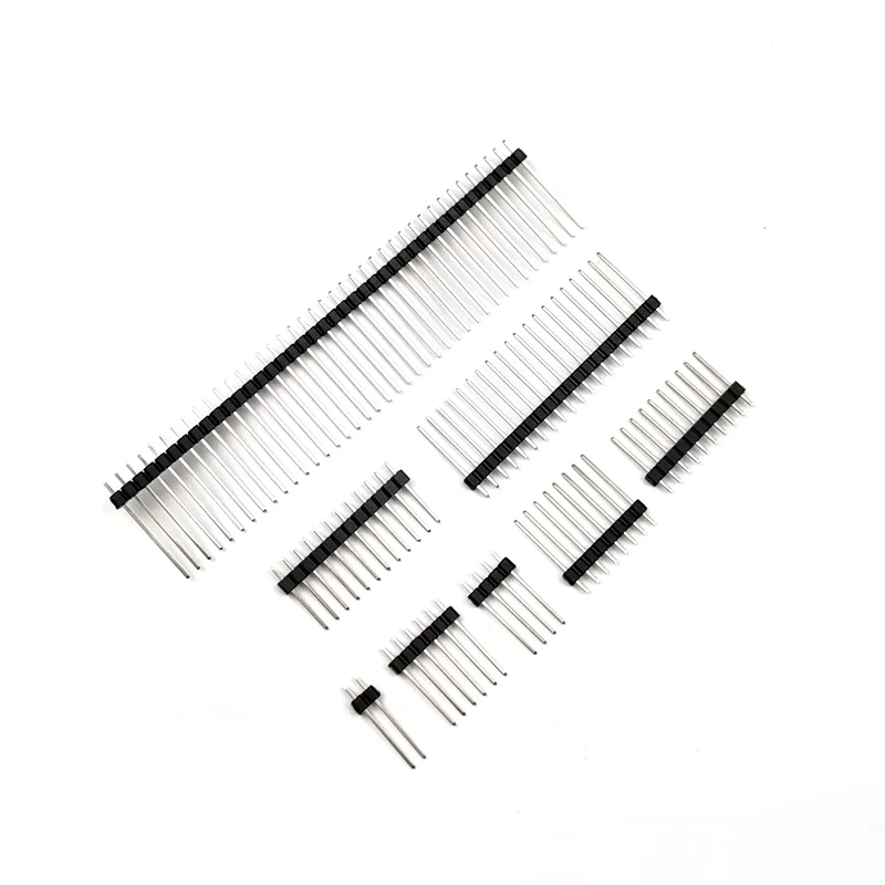 10PCS 2.54mm Single Row Male Connector PCB Board Pin Header Long 13/15/17/19/21/25mm 2p 3p 4p 5p ...