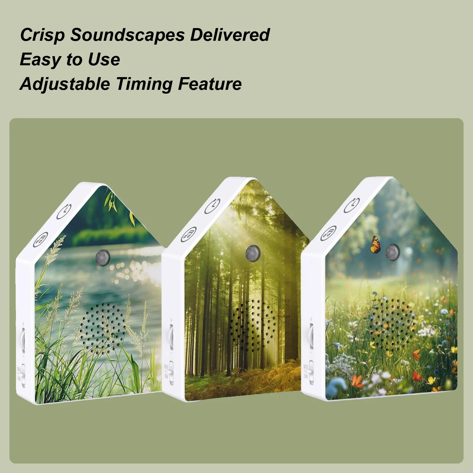 Bird Chirping Sound Box With Motion Sensor House-shape Singing Bird Box ...
