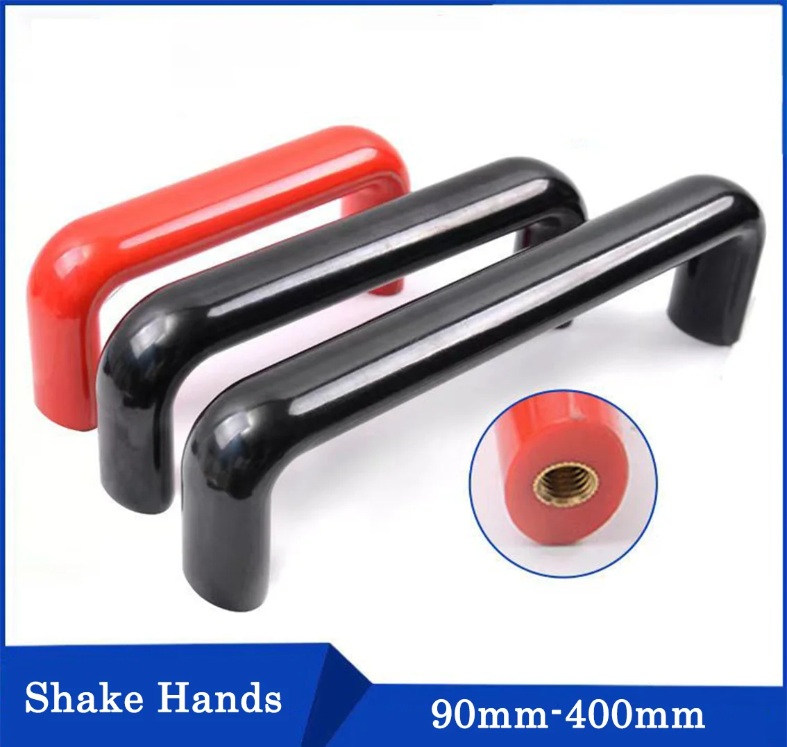 1/3Pcs Elliptical Rubber Wood Red/Black Cabinet Door Handles Drawer ...