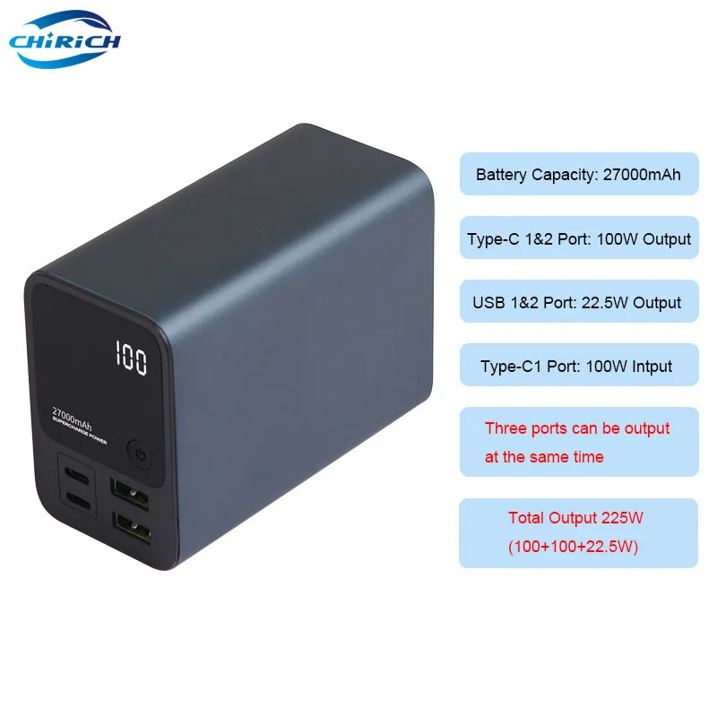 Portable Batteries Large Capacity 100w | Pd 100w Power Bank Case ...