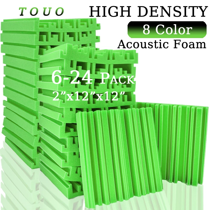 TOUO6-24pcs-Broadband-Acoustic-Insulation-Foam-High-Density-Studio ...