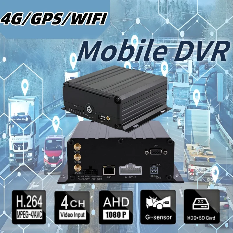 4CH HDD DVR 1080P Camera with 4G GPS Wifi function 4 Channel Video ...