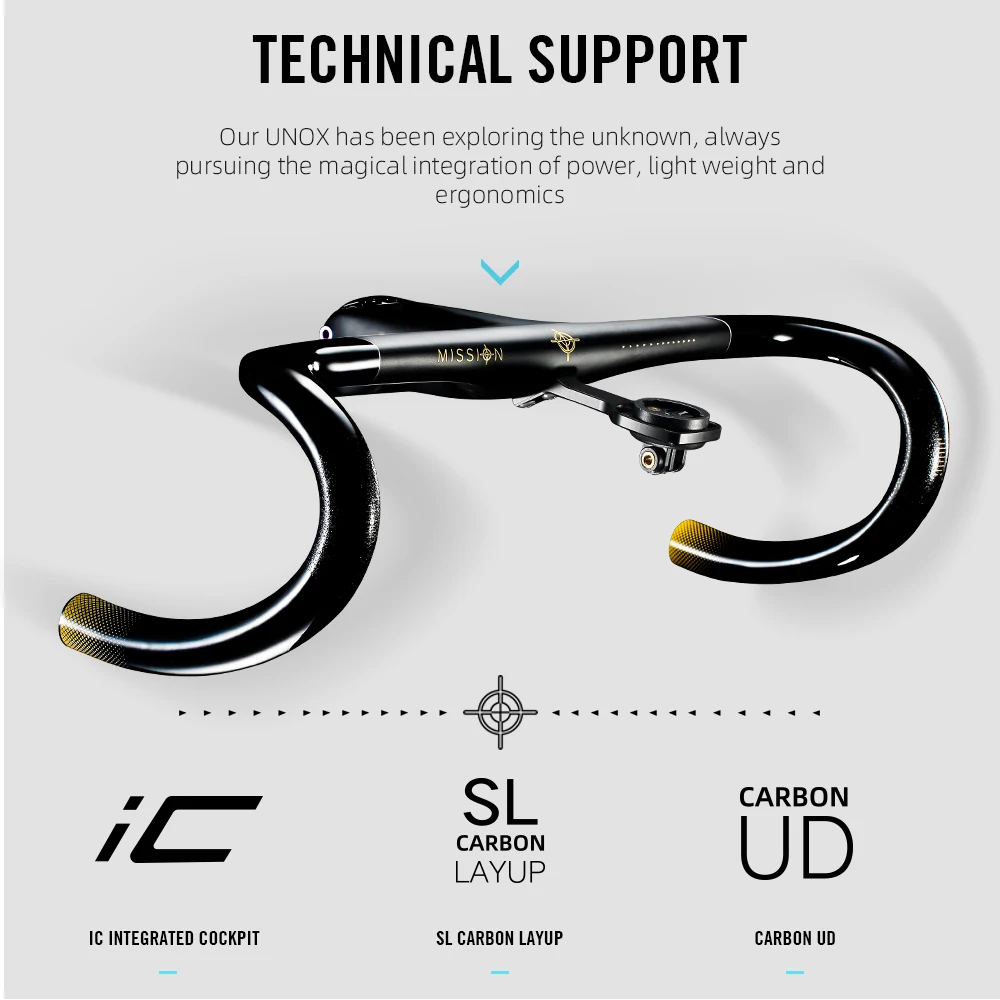 RYET-Miss-o-Integrada-Guiador-de-Carbono-para-Road-Bike-Bent-Bar-Cabo ...