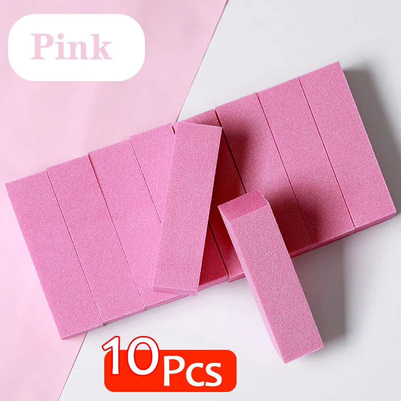 Pink Buffing Sanding Files Block Pedicure Manicure Care Sponge Nail Art ...