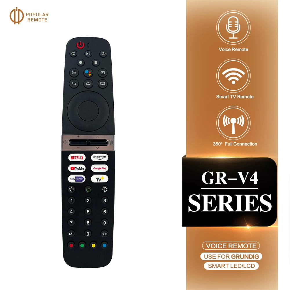 TV Voice Remote Replacement For Grundig Series Smart LED LCD TV ...