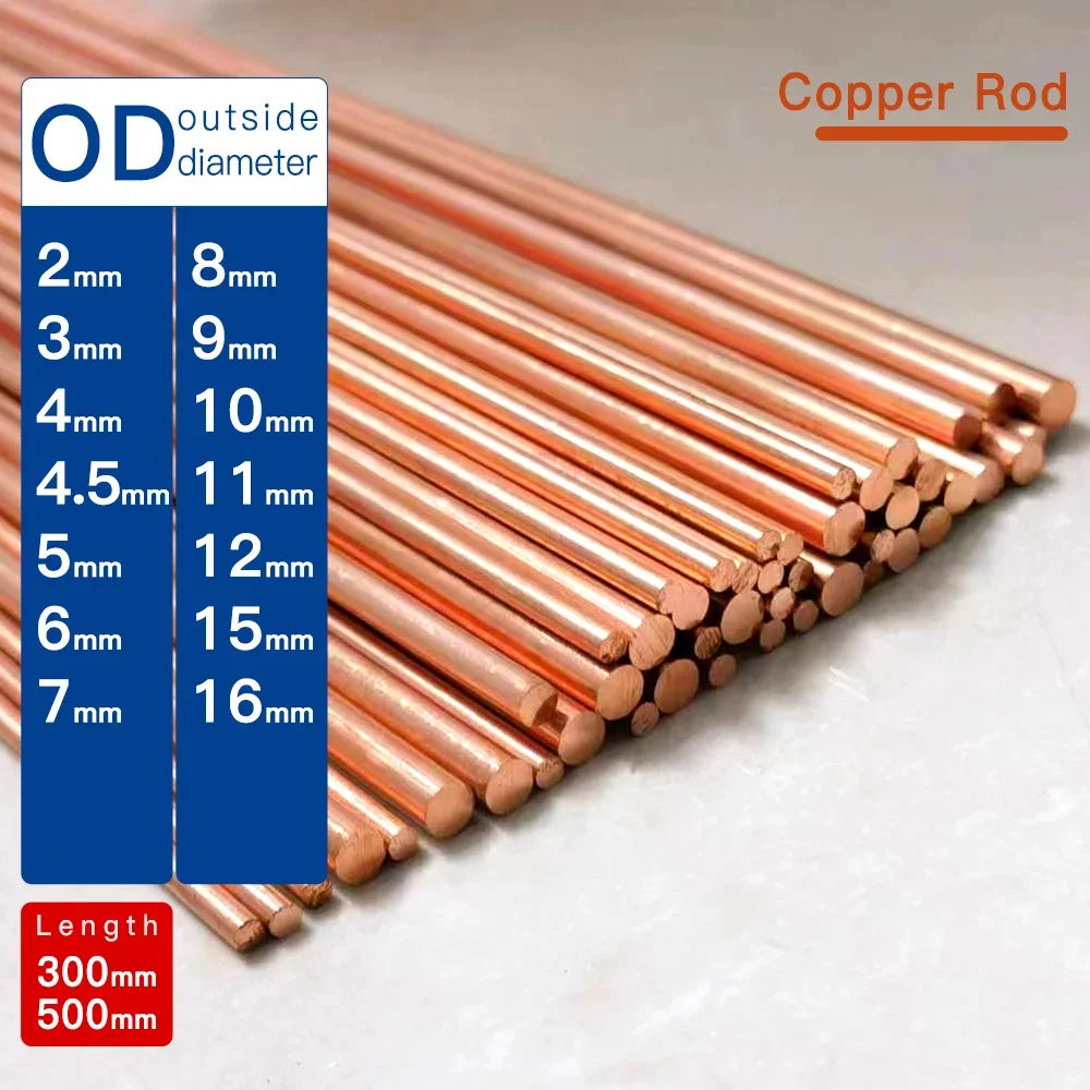 Copper-rod-diameter-2mm-16mm-length300-500mm-Straight-red-copper-Solid ...