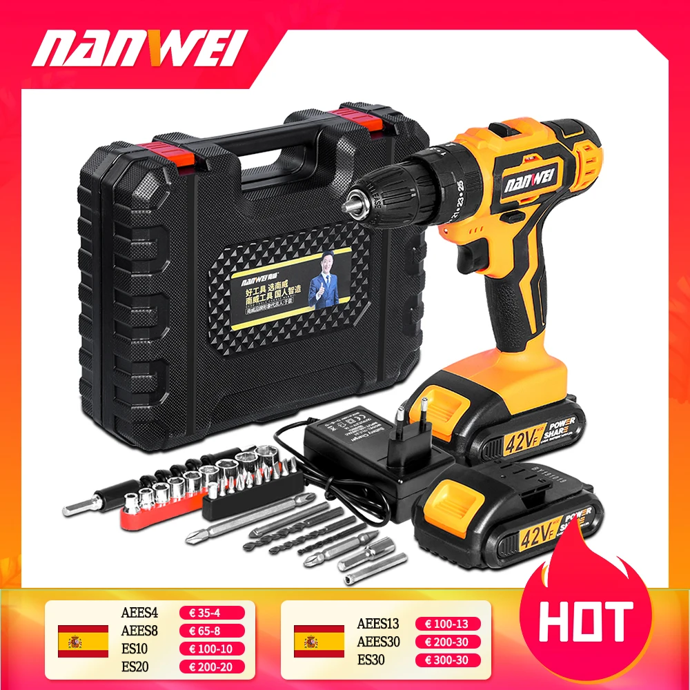 Taladro Inalámbrico de Impacto, Herramienta Portátil con Batería ...