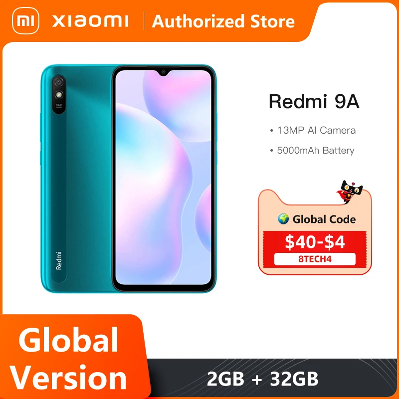 Xiaomi teléfono móvil Redmi 9A versión Global, 2GB de RAM, 32GB de ROM ...