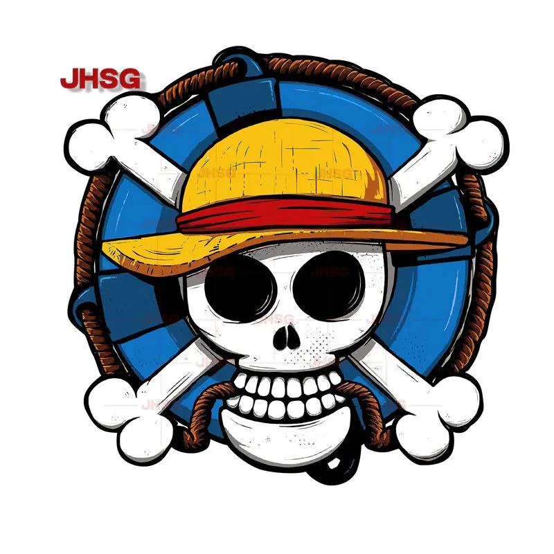 JHSG pegatina de Anime para coche One Piece Skull Funny Bumper Window ...