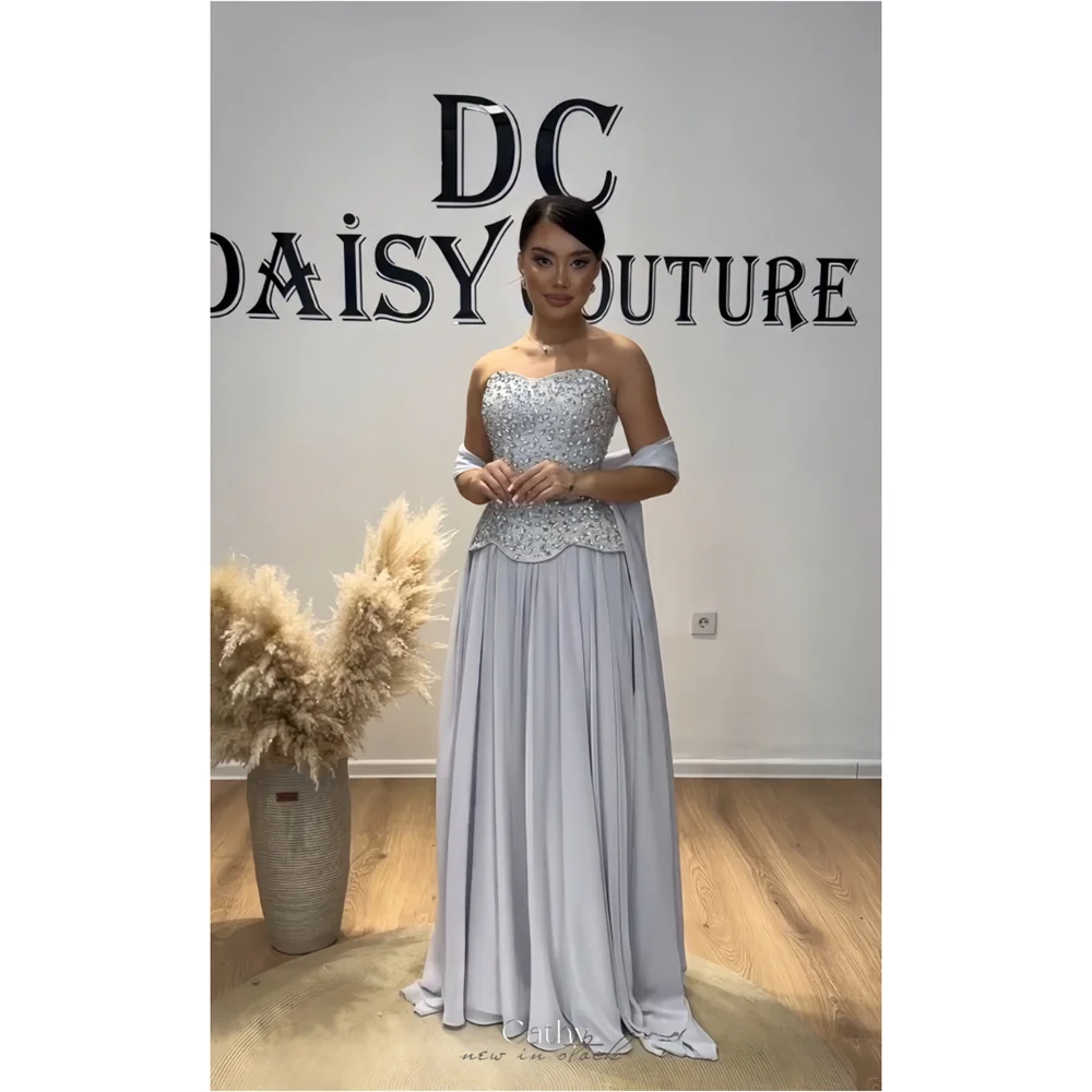 Cathy Customized Luxury Strapless Crystal Prom Dresses A-Line ...