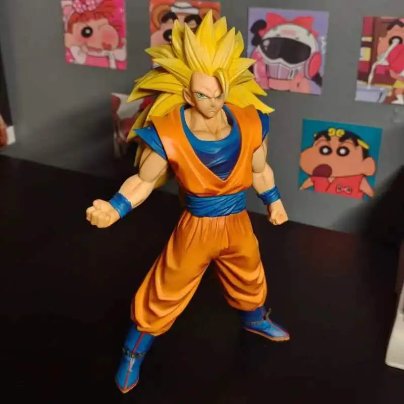 27CM Dragon Ball Z Son Goku SSJ3 Figure Super Saiyan 3 Goku Action ...