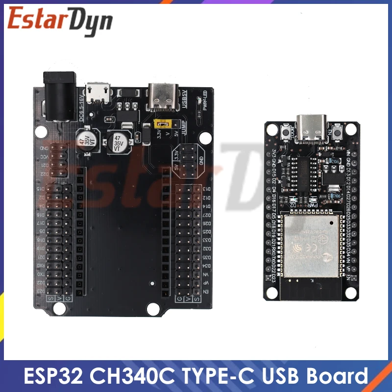 Placa de desarrollo ESP32 TYPE C USB CH340C WiFi + Bluetooth, placa de expansión de ESP32 ...