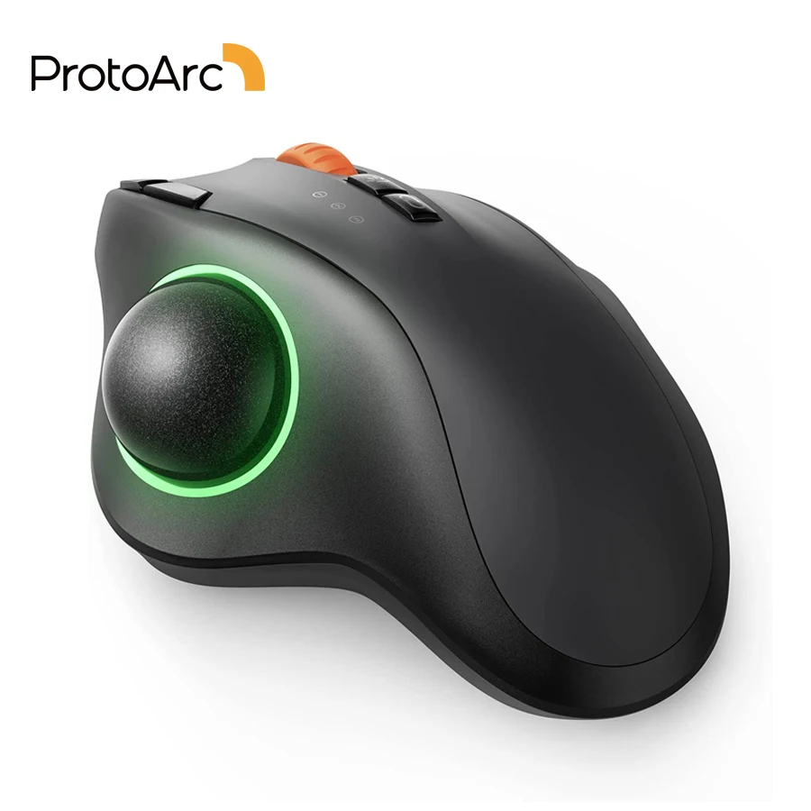 ProtoArc RGB Trackball Wireless Mouse for Computer Office Laptop PC ...