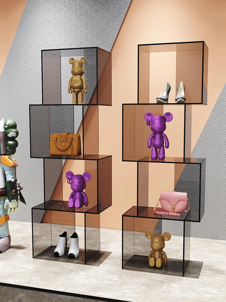 Acrylic Display Shelf Living Room Organizer Decor Shelving Shop Storage ...