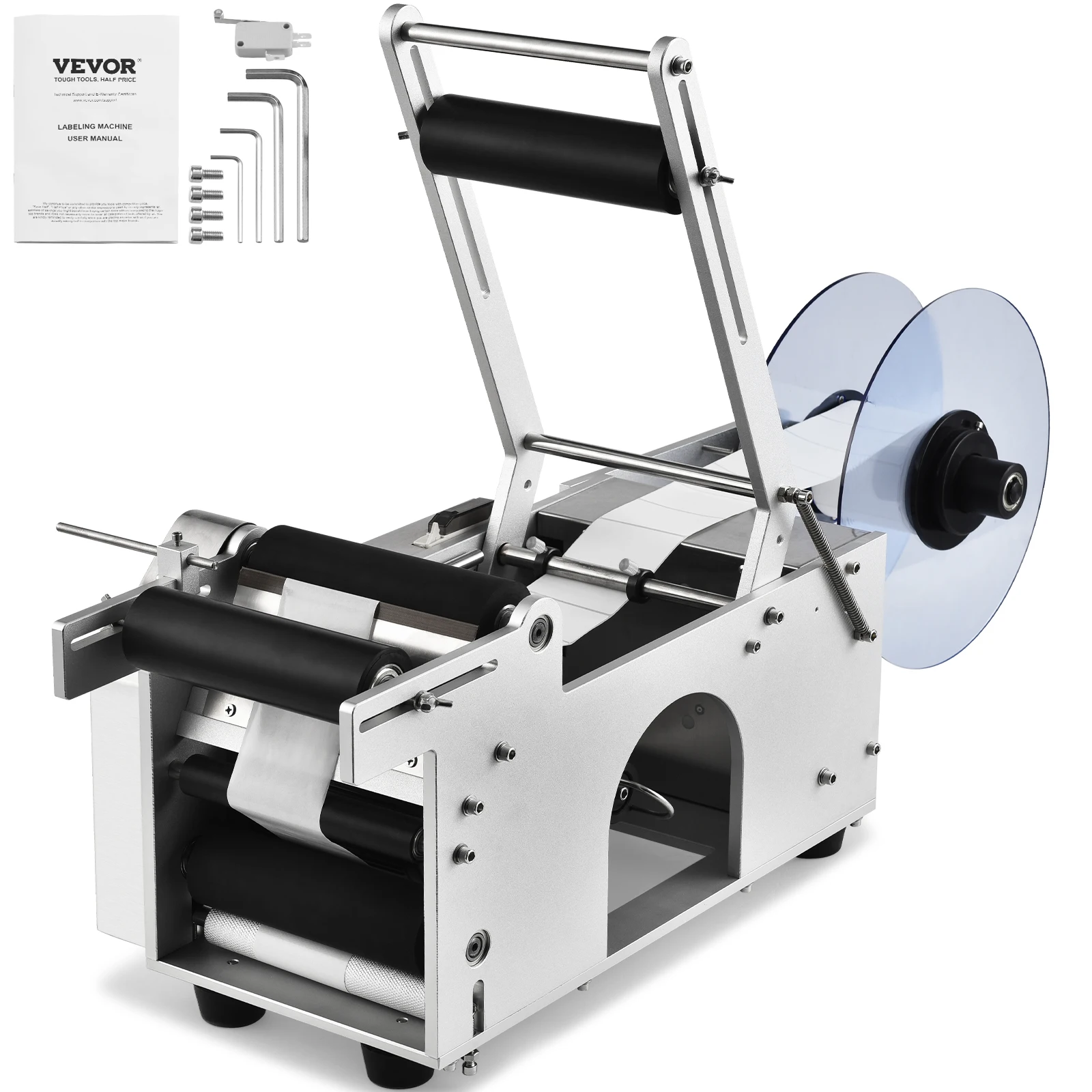 VEVOR-Semi-Automatic-Round-Bottle-Labeling-Machine-20-50pcs-min ...