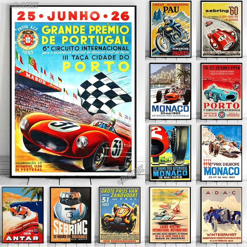 Vintage-Car-Racing-Posters-and-Prints-Wall-Art-Pictures-Classic-Racing ...