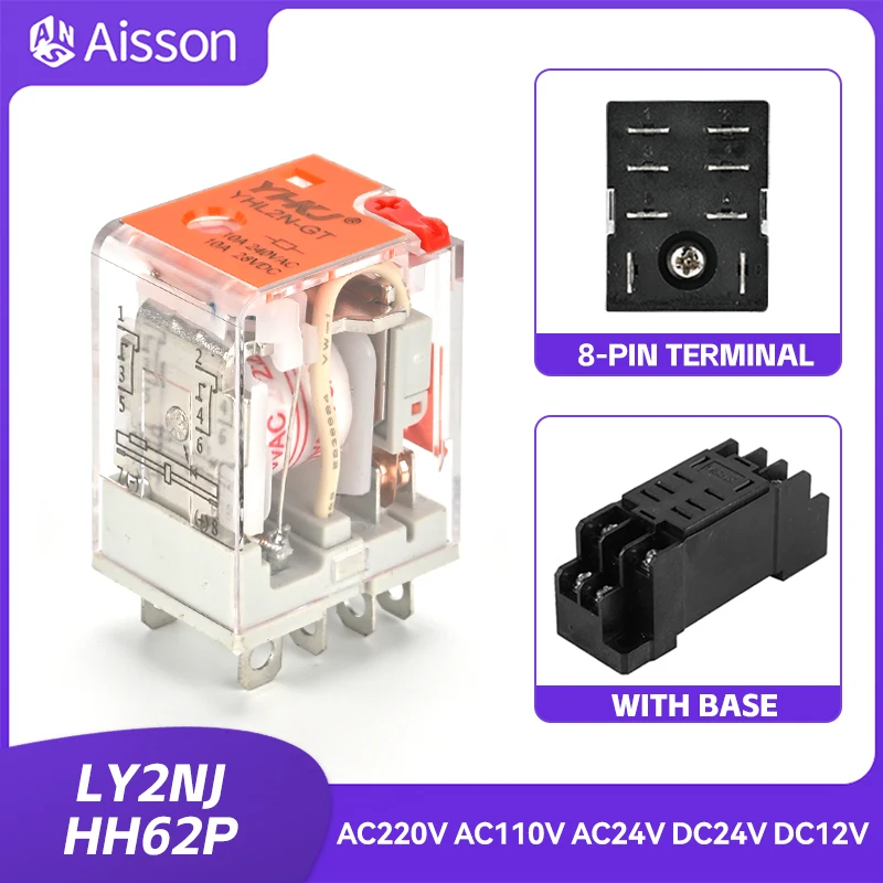 LY2N-J LY2N-GS LY2N-GT HH62P 10A Miniature Coil Electromagnetic ...
