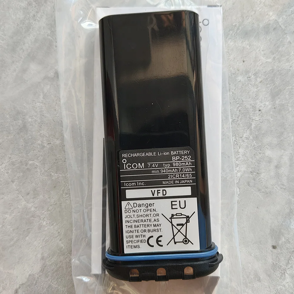 Li-ion 7.4V 980mAh Battery Compatible ICOM BP252 M33 M34 M36 Replace ...