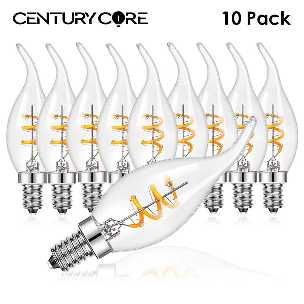 Vintage C35 Led Bulb E14 220V E12 110V Edison Spiral Filament 3W ...