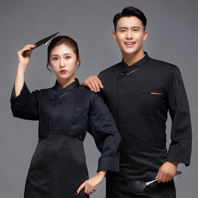 Long Sleeve Chef Overalls Autumn and Winter Hotel Catering Chef Tooling ...