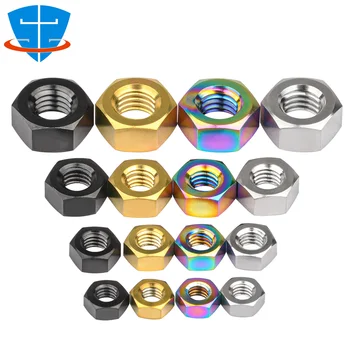 5/1pcs GR5 Titanium Alloy Hex Nuts M2 M3 M4 M5 M6 M8 M10-M20 TC4 Hexagon Lock Nut for Aerospace ...