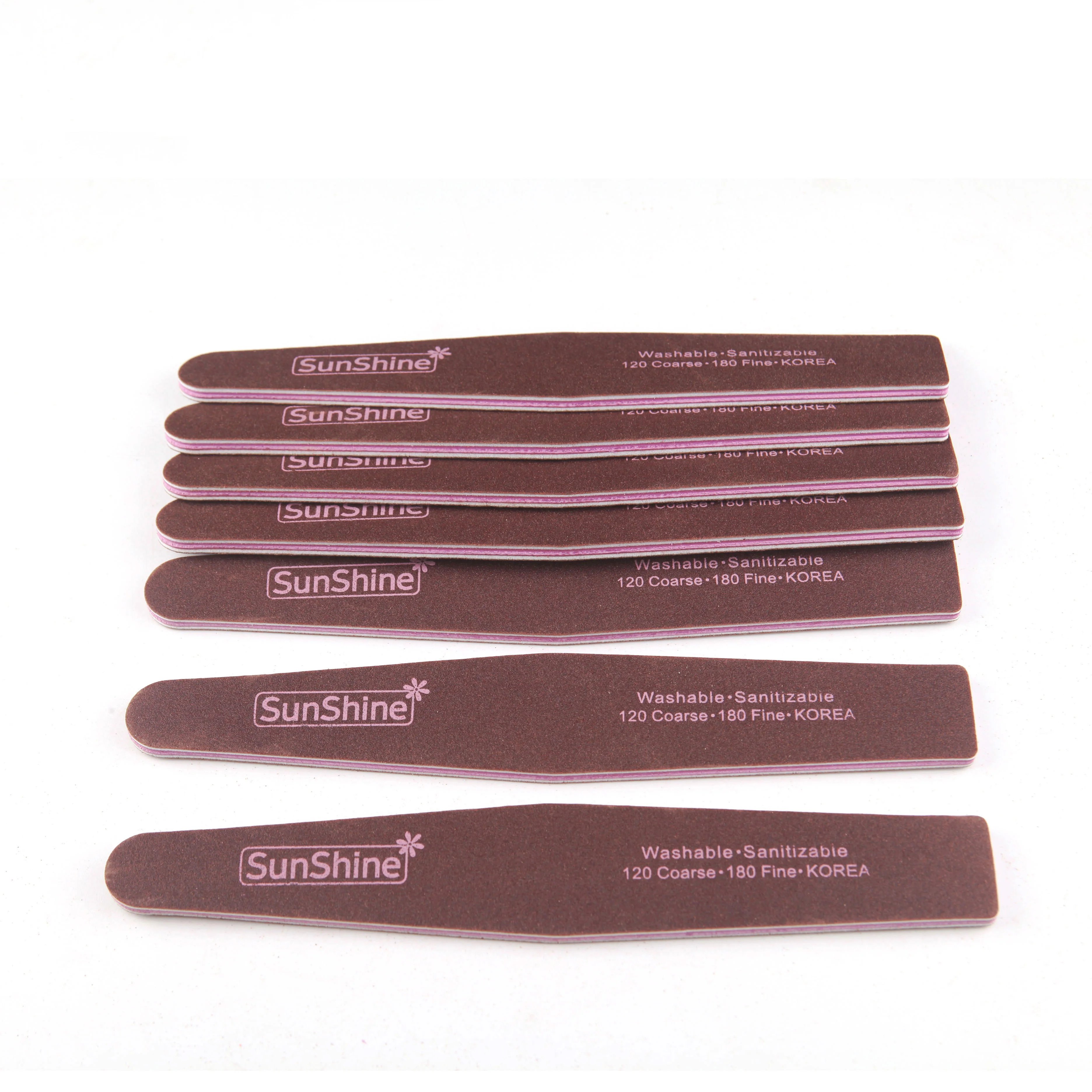Sunshine 10pcs Wood Sandpaper Nail File 120/180 Professional Emery ...