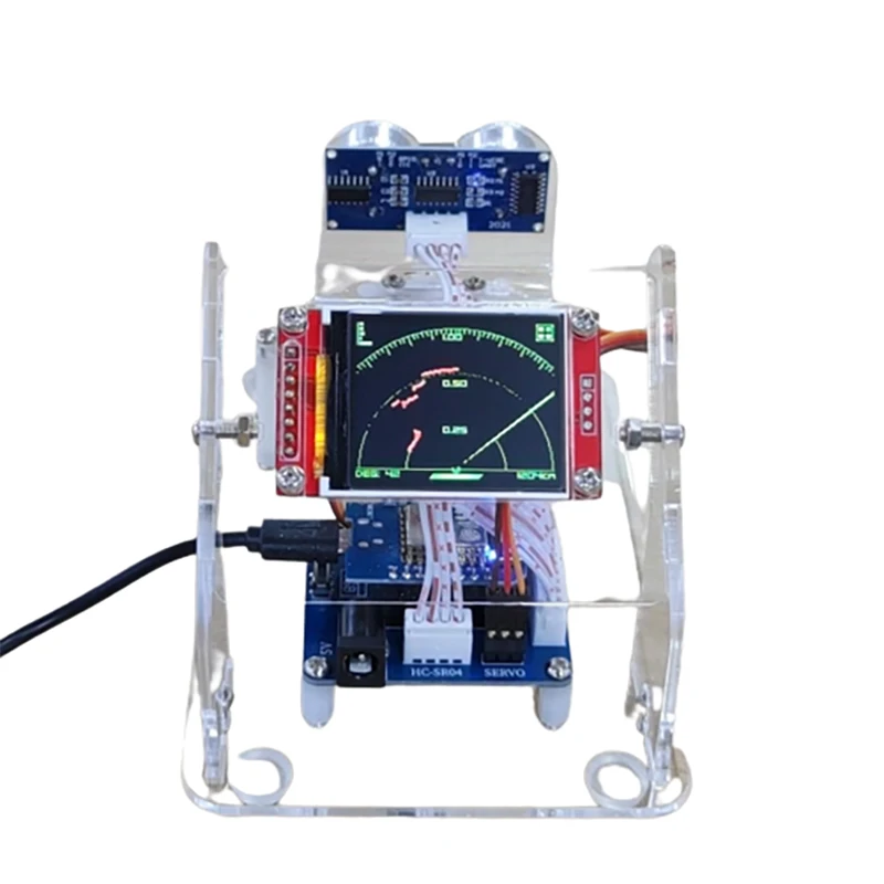 Acrylic-Mini-Radar-Robot-With-TFT-Small-Big-Screen-to-Ultrasonic-Radar ...