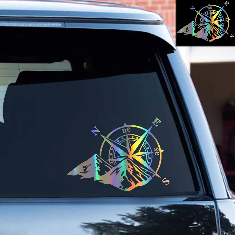 Mountain Compass Car Sticker Hot Fashion Adventure Sports Style Auto ...