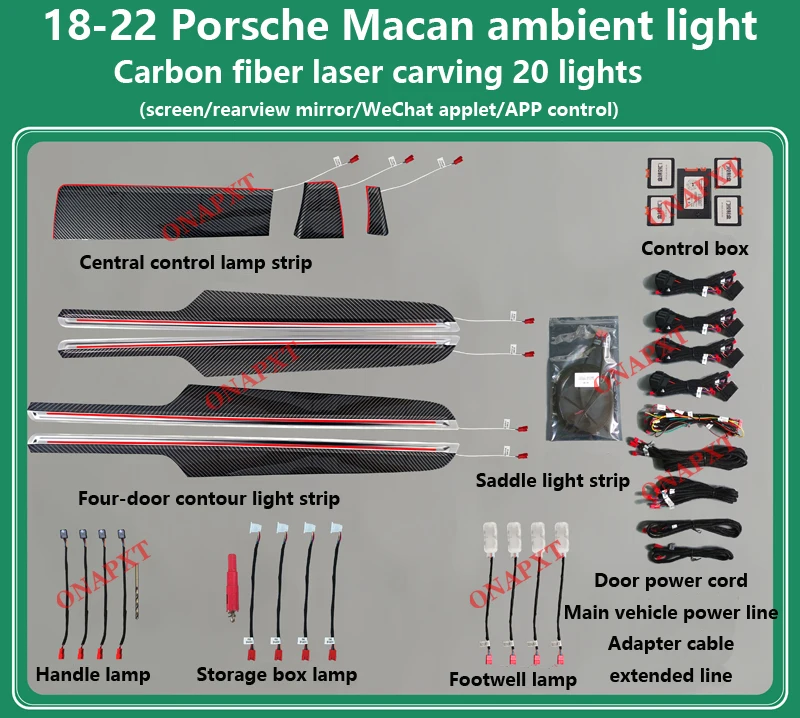 Ambient-Light-For-Porsche-Macan-2014-2021-Car-LED-illuminated-Door ...