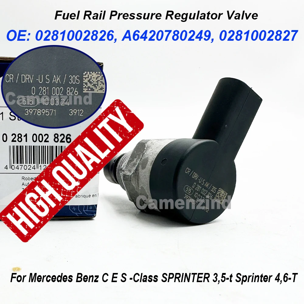 NEW 0281002826 A6420780249 0281002827 Fuel Rail Pressure Regulator ...