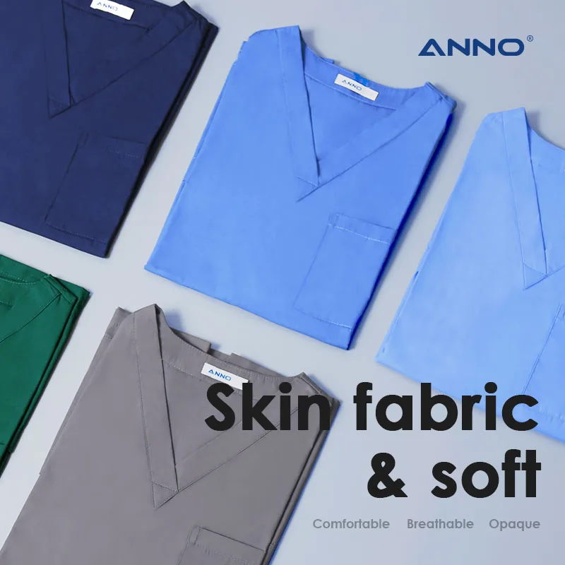 ANNO Conjunto de ropa médica de tela suave, uniforme de enfermería ...