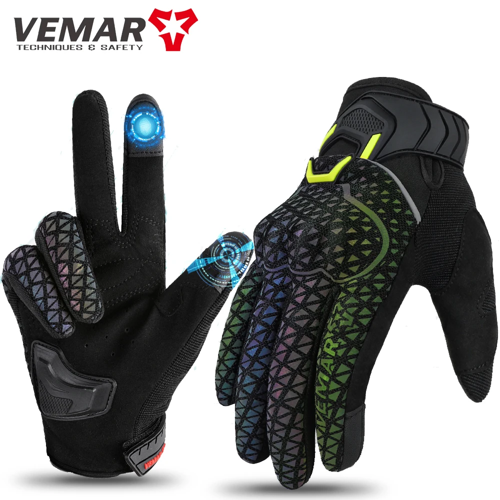 SUOMY Motorcycle Glove Summer Man Breathable Mesh TPU Reflective ...