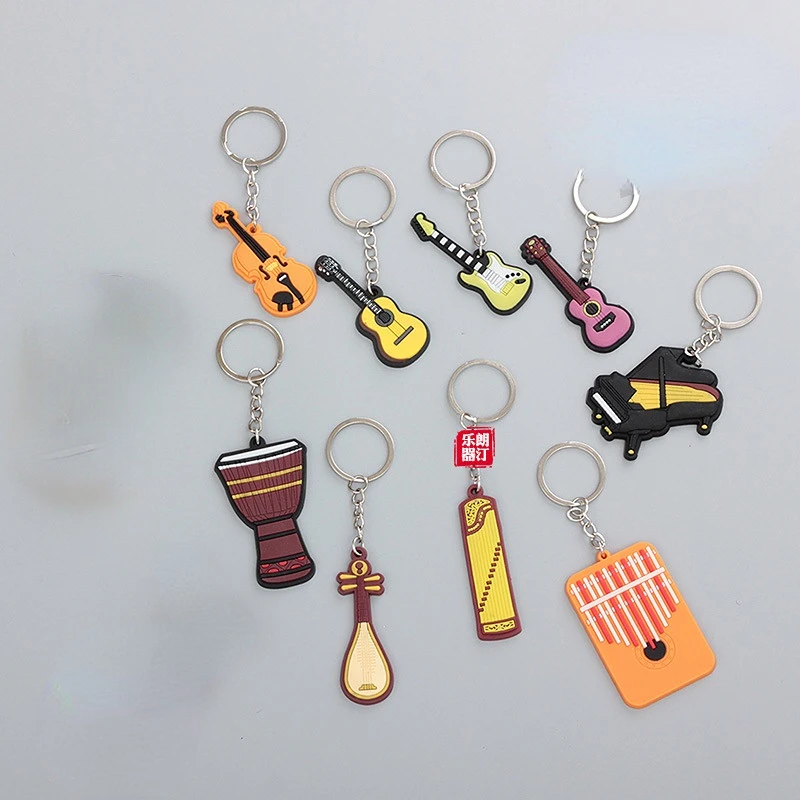 2Pcs-setMusical-Instrument-Drum-Keychain-Electric-Classical-Guitar ...