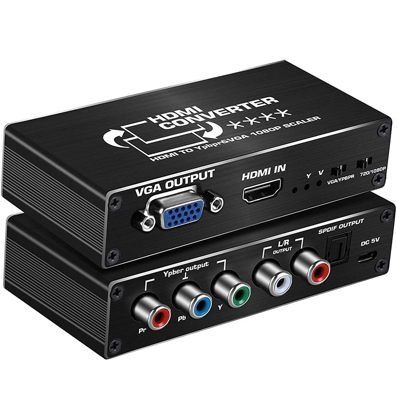 1080P HDMI to Ypbpr VGA Scaler Converter HDMI to YPbPr Scaler RGB 5RCA ...