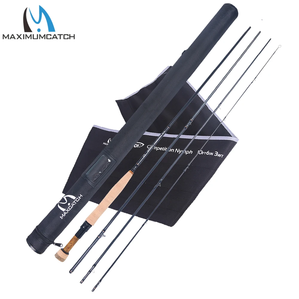 Maximumcatch Competition InTouch Nymph Fly Rod 10'0'' 10'6'' 2/3WT Euro ...