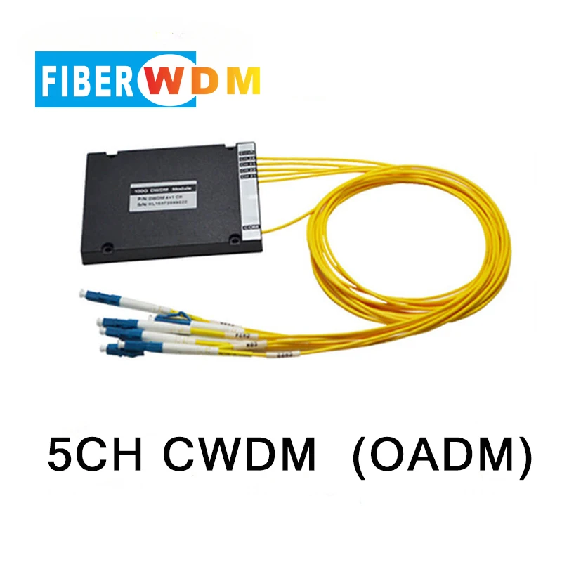 FIBERWDM-5CH-CWDM-OADM-Fiber-Optic-Mux-Demux-1270nm-1610nm-5Way-Single ...