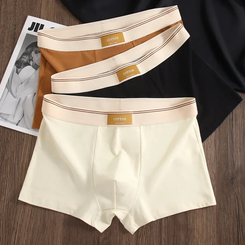 Boxer-Shorts-de-algod-o-respir-vel-masculino-roupa-interior-masculina ...