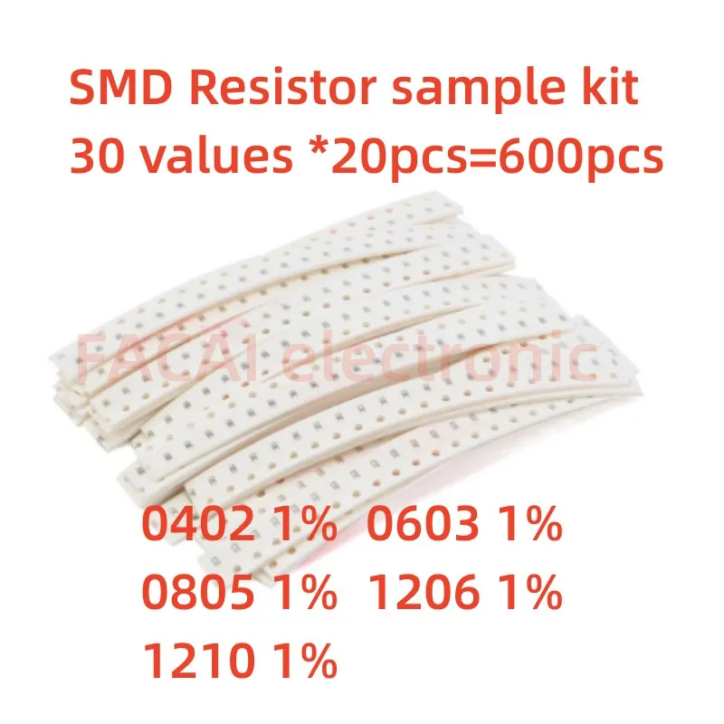 30valuesX-20pcs-600pcs-0603-0805-1206-Resistor-Kit-Assorted-1R-To-1M ...
