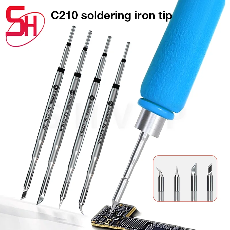 SUNSHINE-SS-C210-K-IS-I-SK-Soldering-Iron-Tip-Welding-Tips-for-GVM-T210 ...